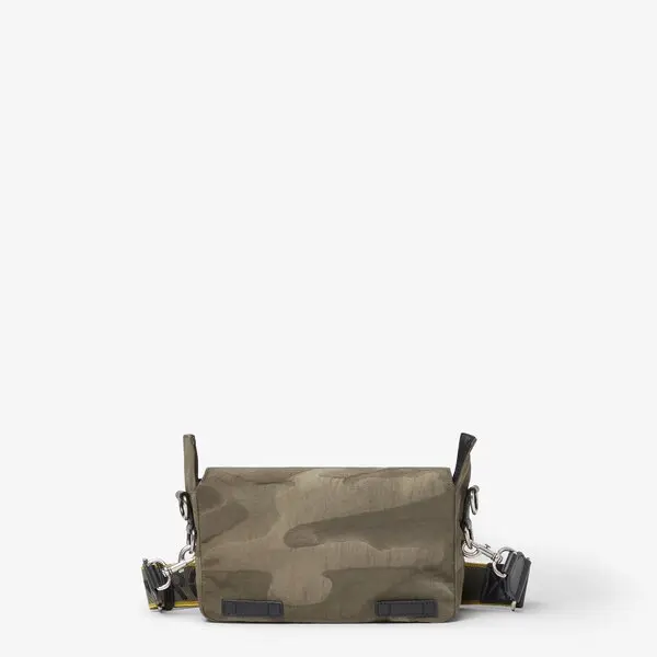 Fendi Flow Small Gray Green Patchwork Nylon Bag